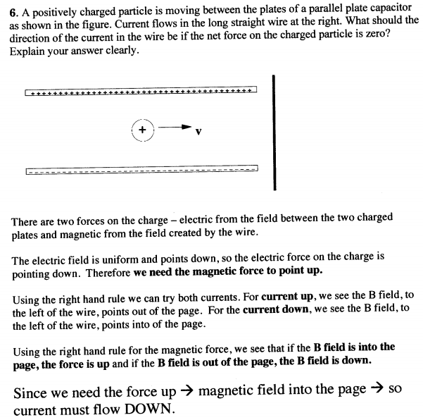 Solved 6. A positively charged particle is moving between | Chegg.com