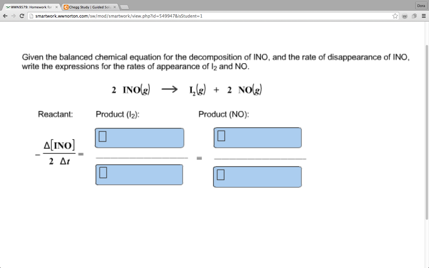 Solved Given the balanced chemical equation for the | Chegg.com