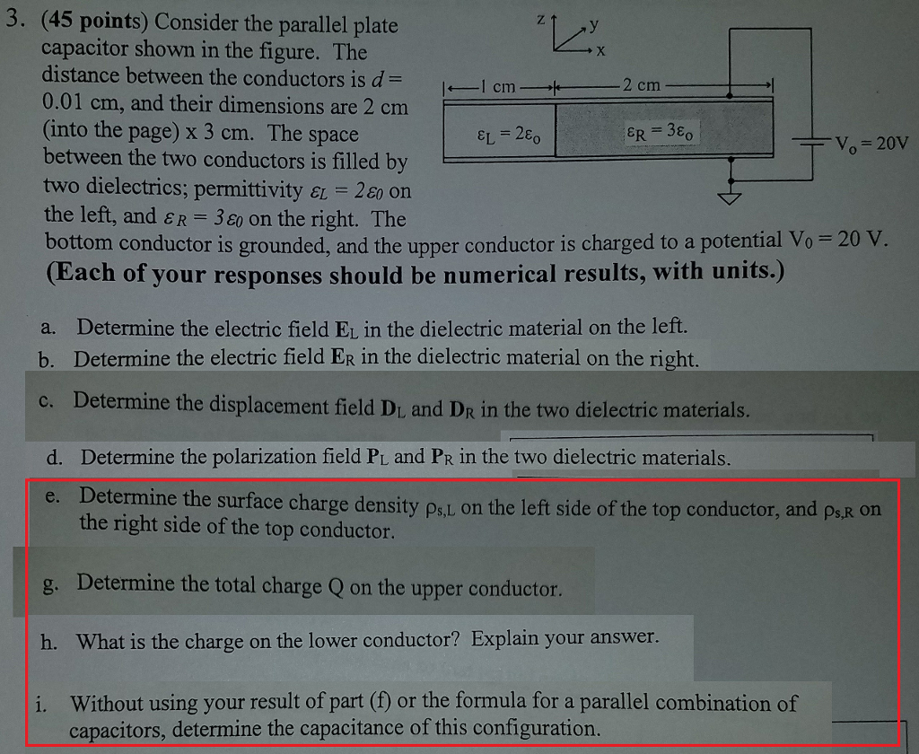 Solved Consider the parallel plate capacitor shown in the | Chegg.com
