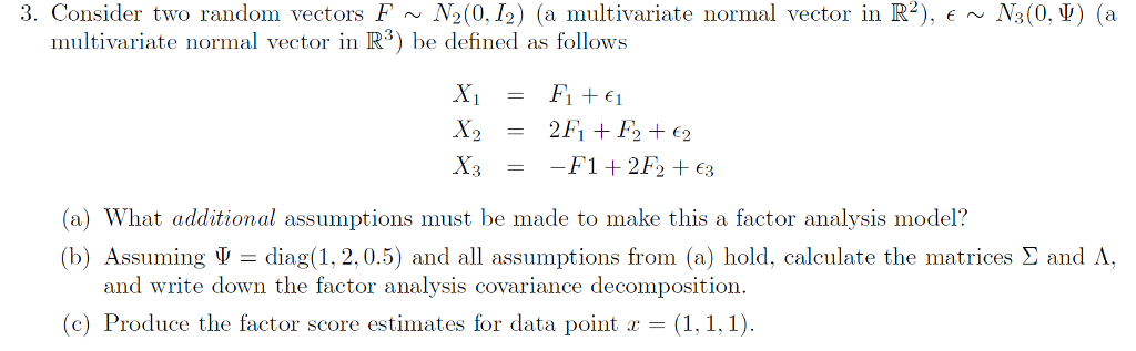 Consider two random vectors F ~ N_2(0, I_2) (a | Chegg.com