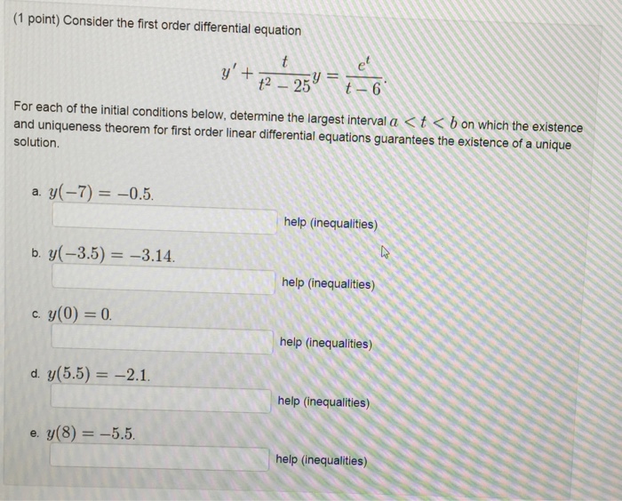 Solved Consider the first order differential equation | Chegg.com
