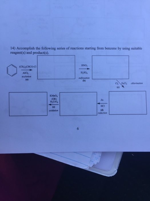 Solved accomplish the following series of reactions starting | Chegg.com