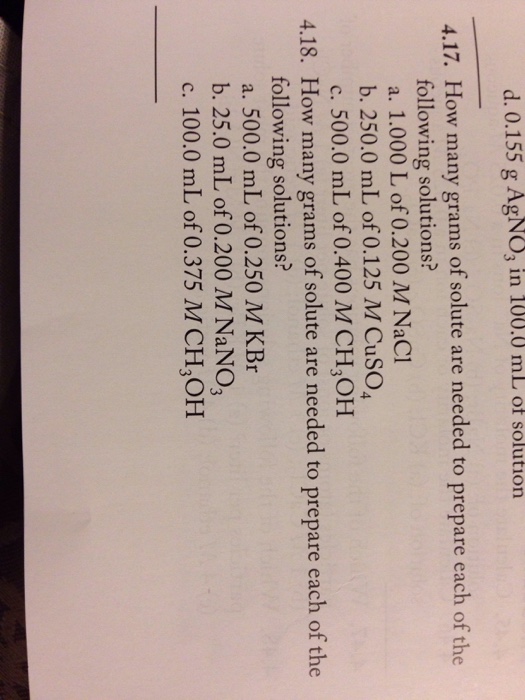 Solved How many grams of solute are needed to prepare each | Chegg.com