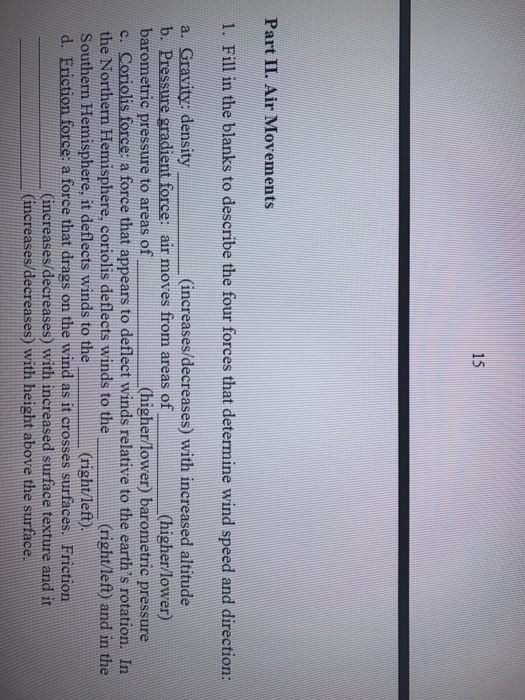 Solved Fill in the blanks to describe the four forces that | Chegg.com