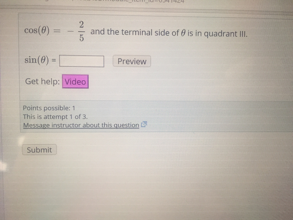 Solved estions Find t for the following terminal points, 0