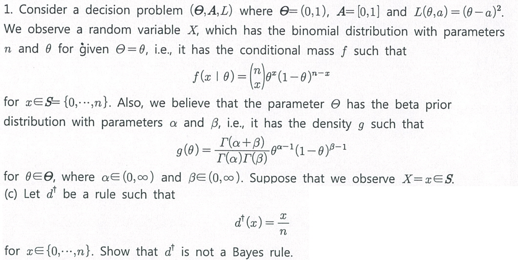 Consider a decision problem (,A,L) where =(0,1), | Chegg.com