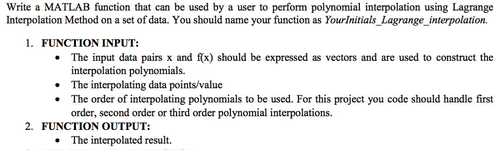 Solved Write a MATLAB function that can be used by a user to | Chegg.com