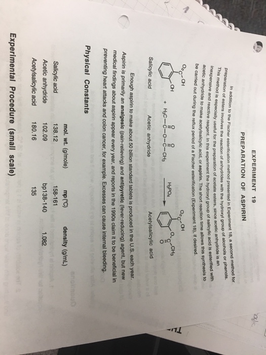 Solved In addition to the Fischer esterification method | Chegg.com