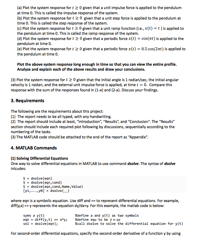 Solved Can You Help Me To Use The Mathlab To Do This