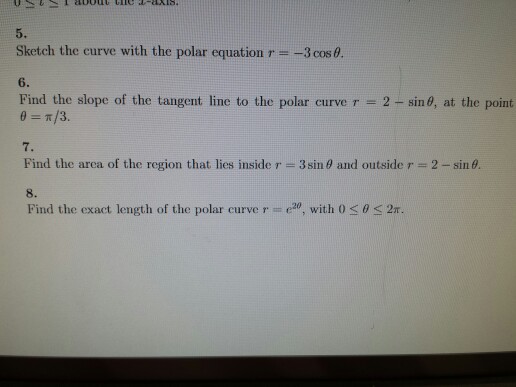 Solved 5. Sketch the curve with the polar equation r = -3 | Chegg.com