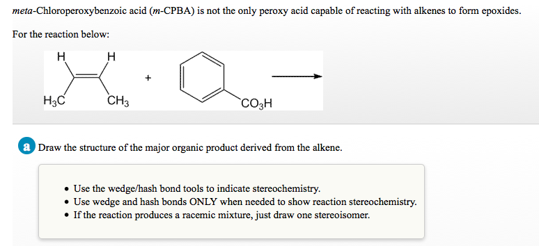 Solved meta-Chloroperoxybenzoic acid (m-CPBA) is not the | Chegg.com