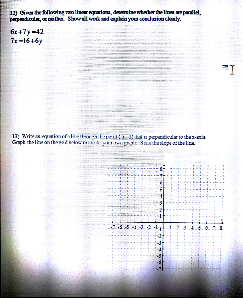 Solved Given the following two linear equations, determine | Chegg.com
