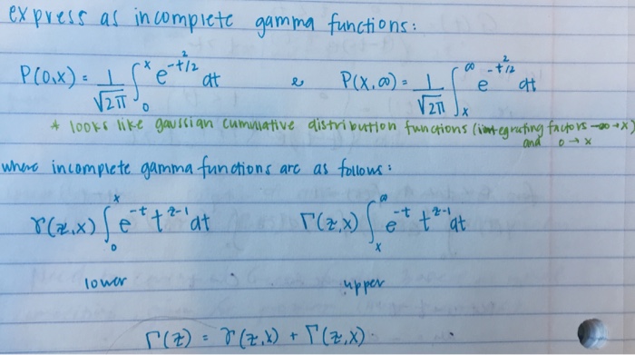 Solved Express as incomplete gamma functions: P(0, x)= | Chegg.com