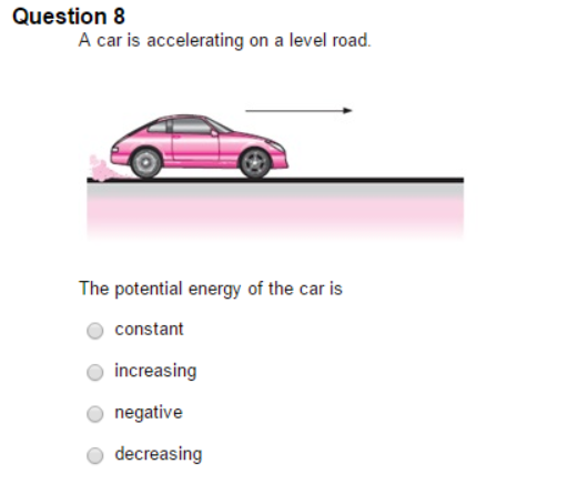 Solved A car is accelerating on a level road The potential | Chegg.com