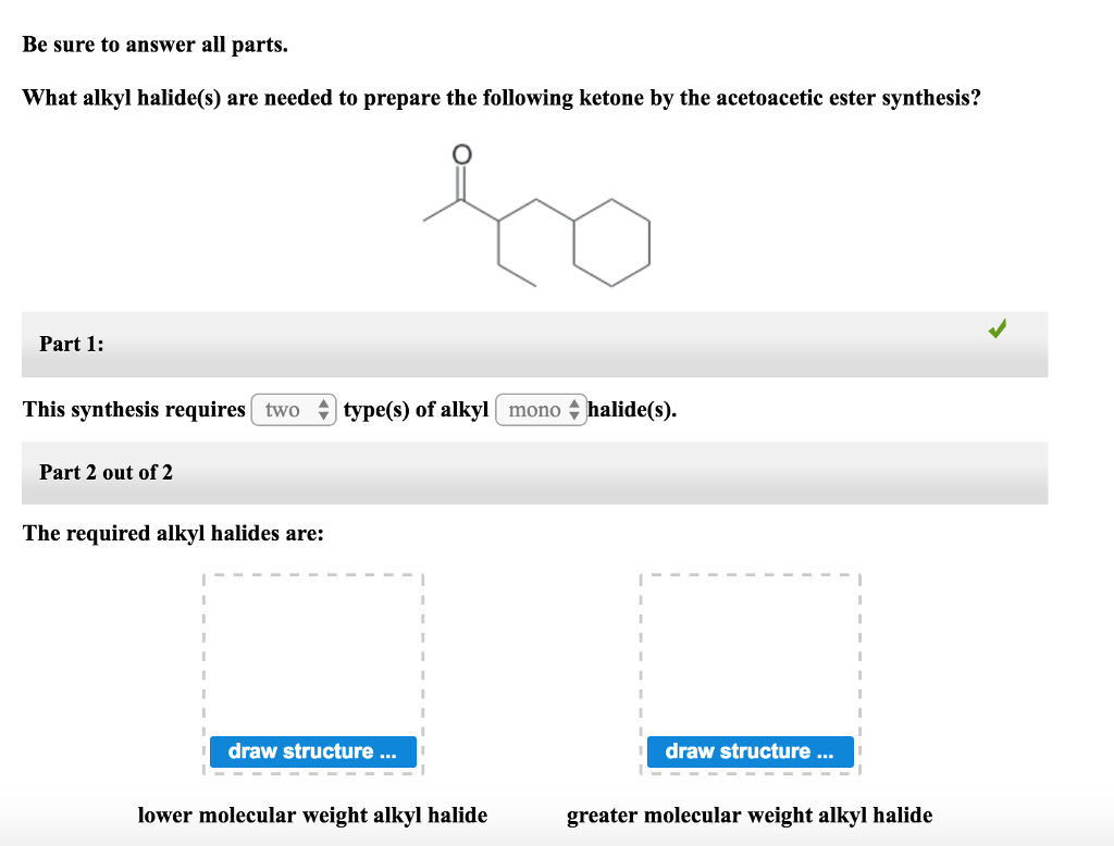 Solved What alkyl halide(s) are needed to prepare the | Chegg.com