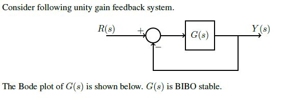 Solved Consider following unity gain feedback system R(s)t | Chegg.com