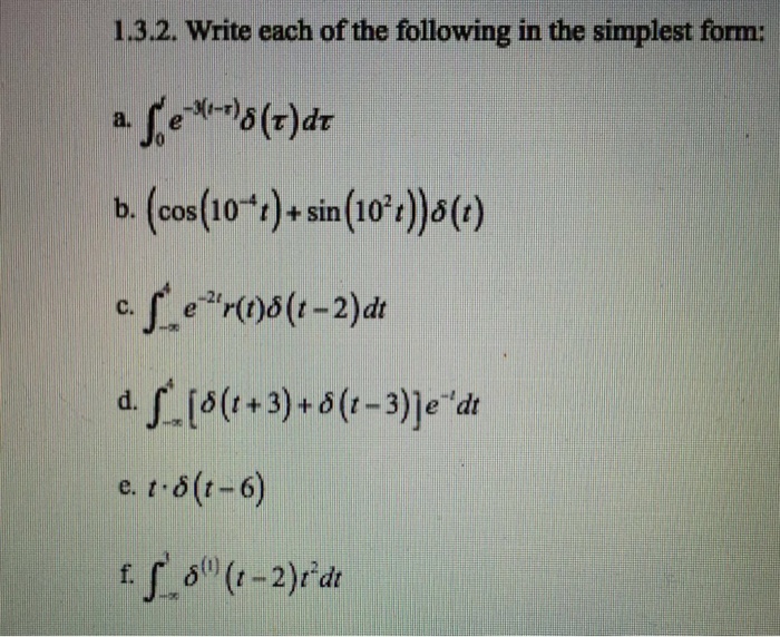 Solved Write each of the following in the simplest form: | Chegg.com