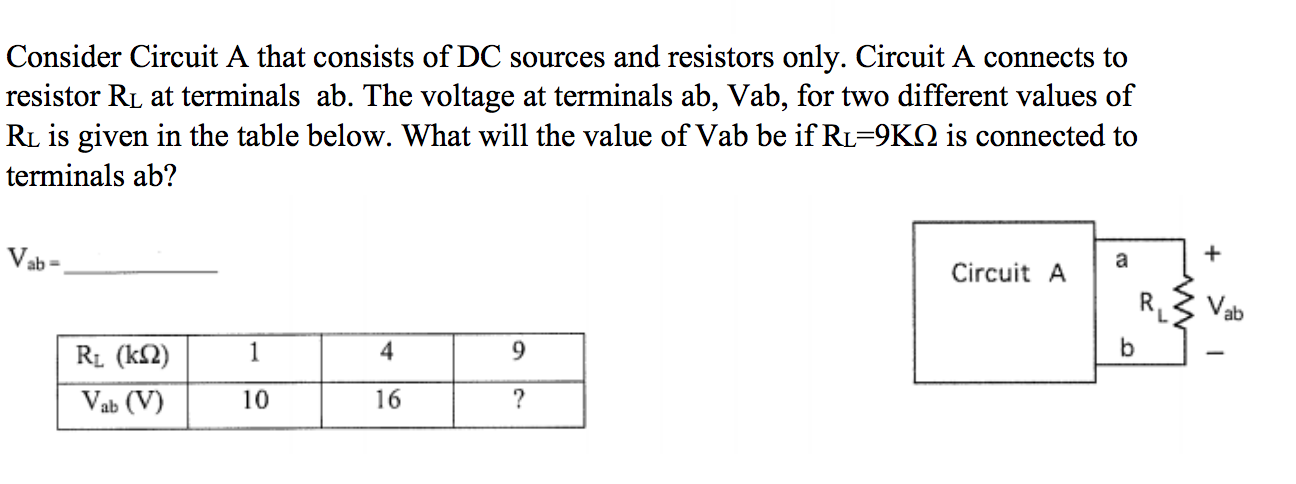 Solved Consider Circuit A that consists of DC sources and | Chegg.com