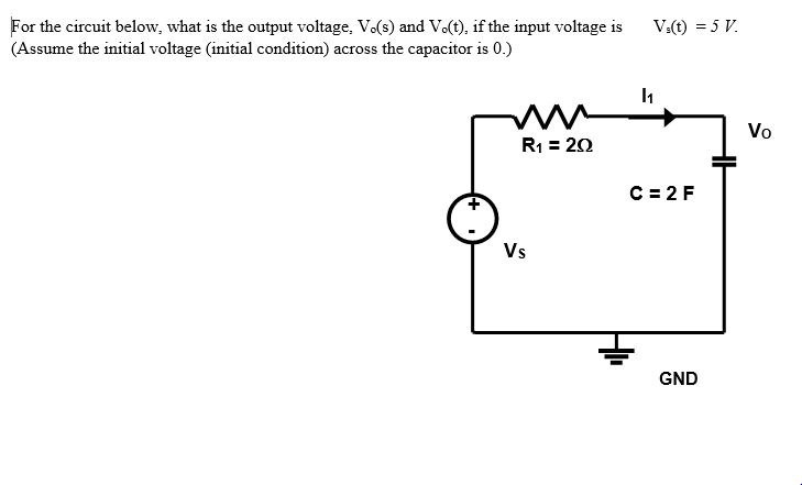 Solved For the circuit below , what is the output voltage , | Chegg.com