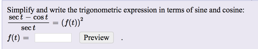 Solved Simplify and write the trigonometric expression in | Chegg.com