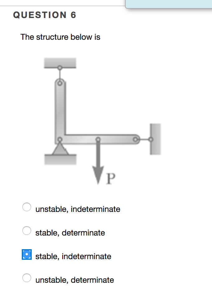 Solved QUESTION 6 The structure below is unstable, | Chegg.com