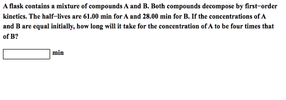Solved A flask contains a mixture of compounds A and B. Both | Chegg.com