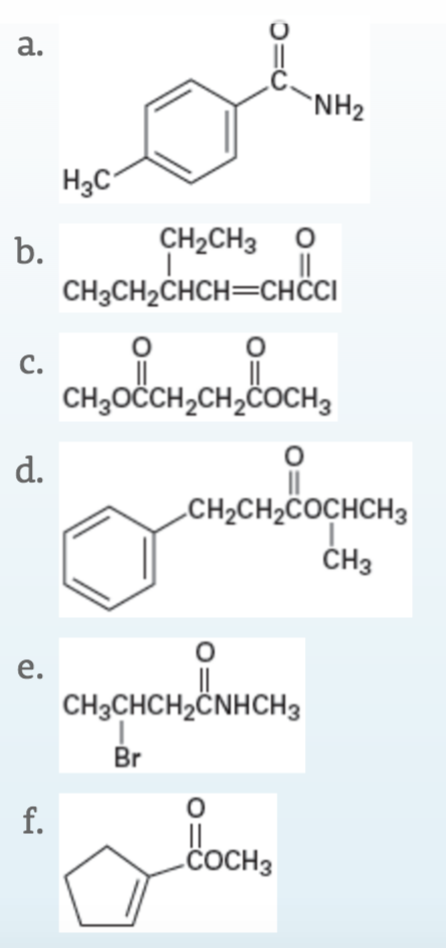 Solved NH Hac CH CH O CH2CH CHCH CHCCI C. CH3OCCH2CH2COCH3 | Chegg.com