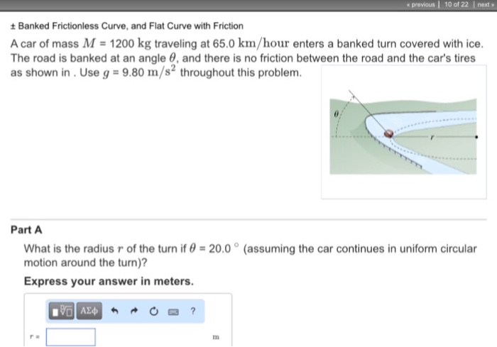Solved Plus or minus Banked Frictionless Curve, and Flat | Chegg.com