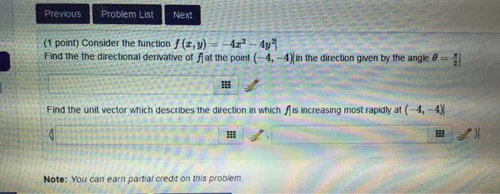 Consider the function f (x,y) = -4x^2 - 4y^2| Find | Chegg.com