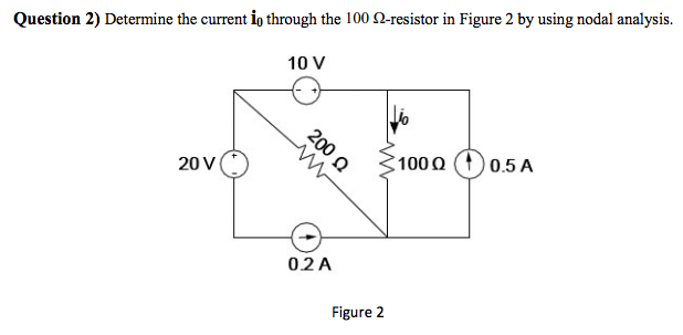 Solved Determine the current i0 through the 100 Ohm-resistor | Chegg.com Solved Determine the current i0 through the 100 Ohm-resistor | Chegg.com
