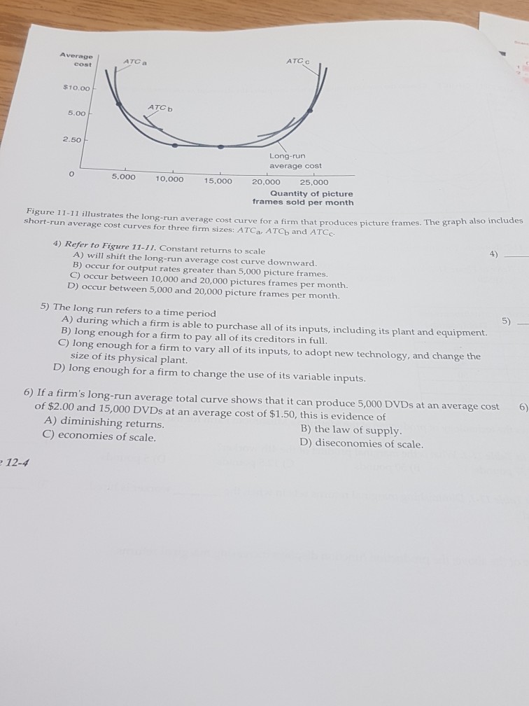 Solved Average ATC c ATC a $10.00 ATC b 5.00 2.50 Long-run | Chegg.com