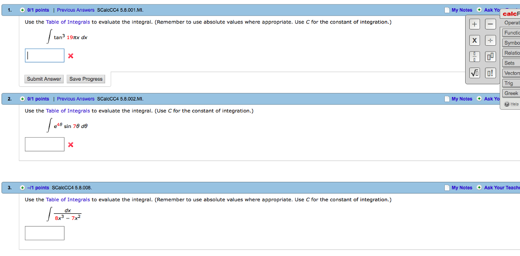 Solved Use the Table of Integrals to evaluate the integral. | Chegg.com