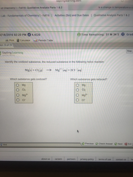 Solved Identify the oxidized substance, the reduced | Chegg.com