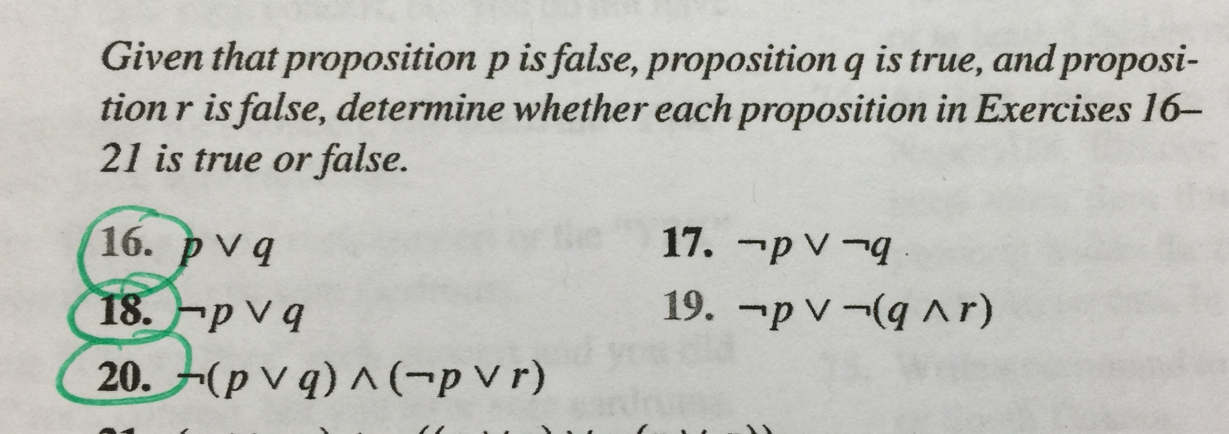 Solved Given that proposition p is false, proposition q is | Chegg.com