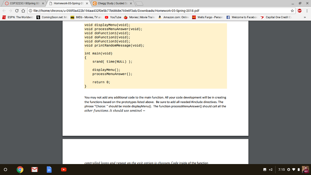 Solved '-->COP3223C-18Spring 00 公 XyD Homework-05-Spring-20 | Chegg.com