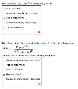 Solved Is there some intermediate frequency where I and V | Chegg.com