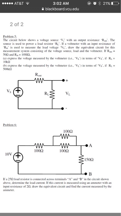 Solved The circuit below shows a voltage source 'V_s' with | Chegg.com