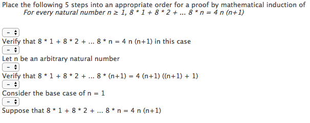 Solved Place the following 4 main steps of an induction | Chegg.com