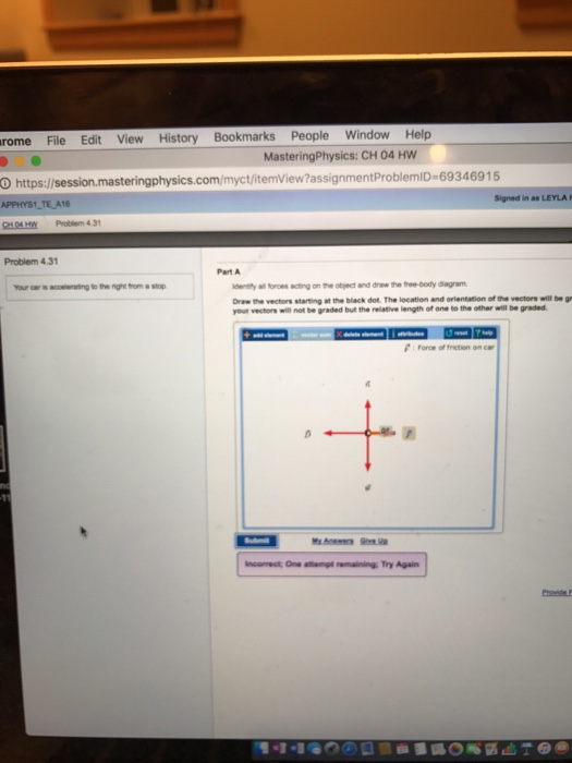 Solved Your our is accelerating to the right from a stop. | Chegg.com