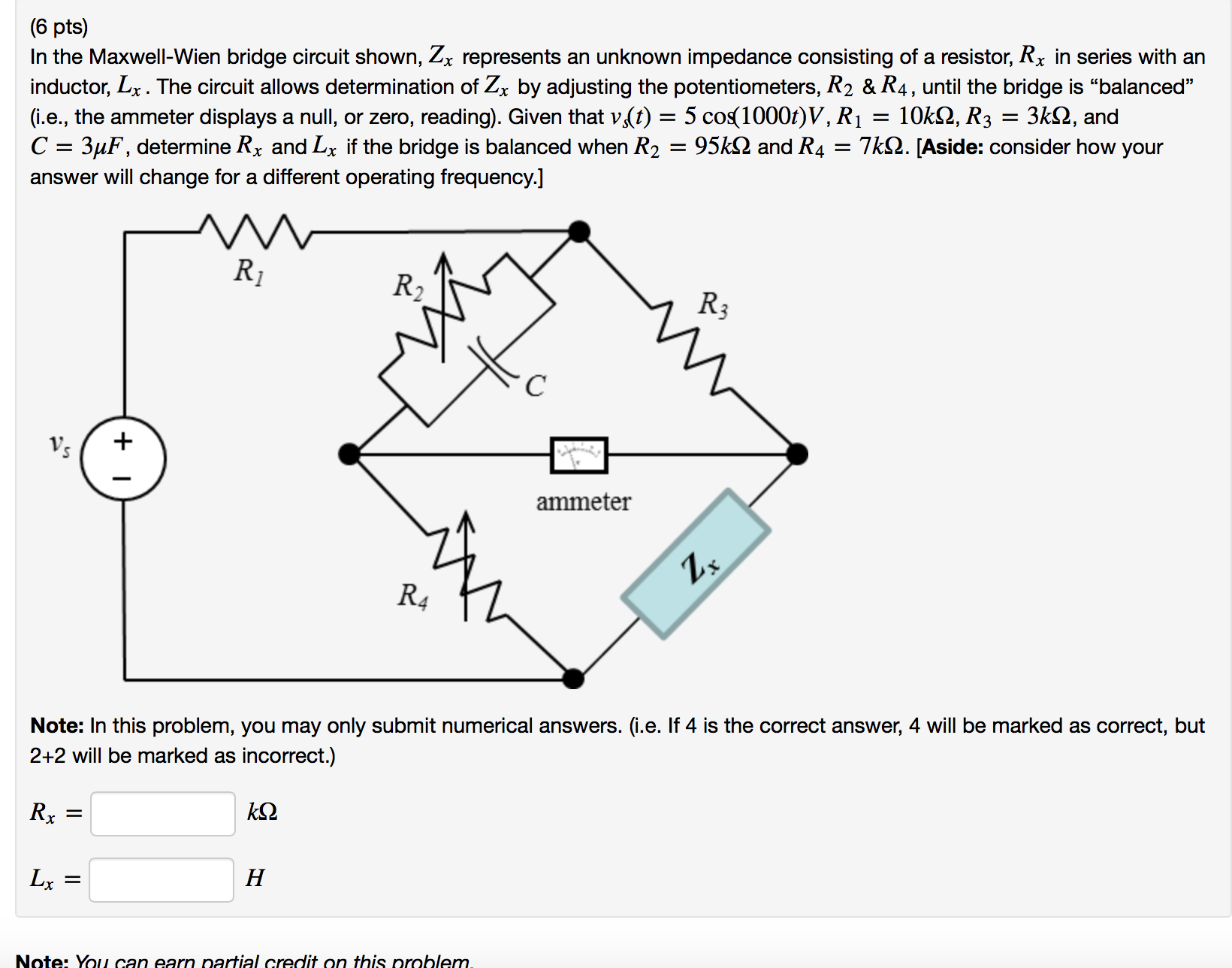Solved In the Maxwell-wien bridge cicuit, Z_x represents an | Chegg.com