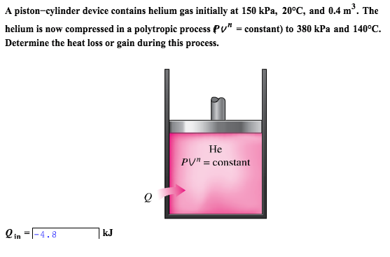Solved A piston-cylinder device contains helium gas | Chegg.com