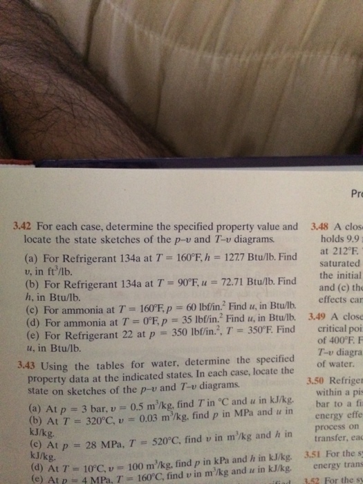 Solved For each case, determine the specified property value | Chegg.com