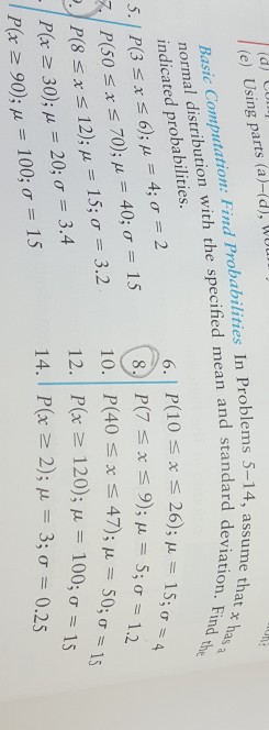 Solved Basic Computation: Find Probabilities In Problems | Chegg.com