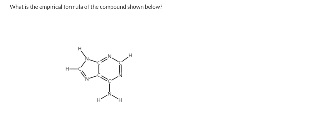 Solved What Is The Empirical Formula Of The Compound Shown 3028