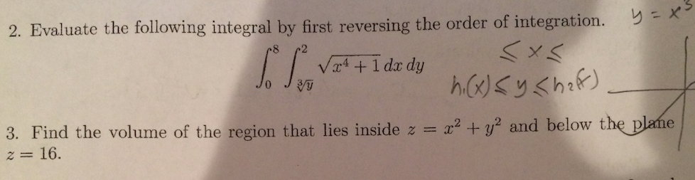 Solved Evaluate the following integral by first reversing | Chegg.com