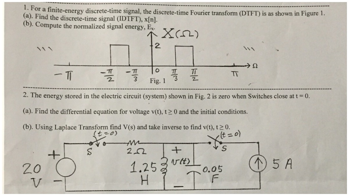 Solved For a finite-energy discrete-time signal, the | Chegg.com