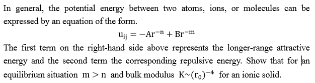 Solved In general, the potential energy between two atoms, | Chegg.com