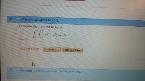 Solved Evaluate the iterated integral. integral^1_-1 | Chegg.com