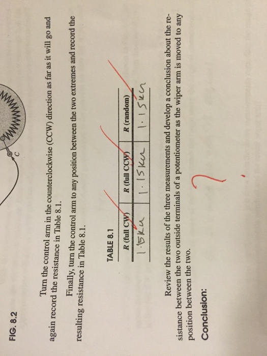 Solved Turn the control arm in the counterclockwise (CCW) | Chegg.com