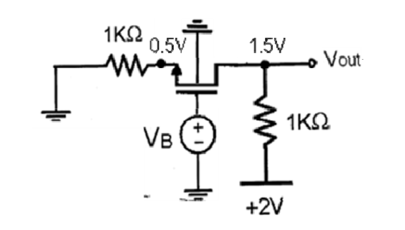 Solved As shown in the following figure, using VT0=0.4V, | Chegg.com